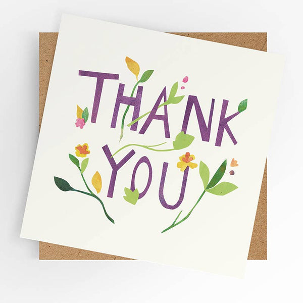 Thank you card, Thank you floral - Finishing Touches Too Limavady